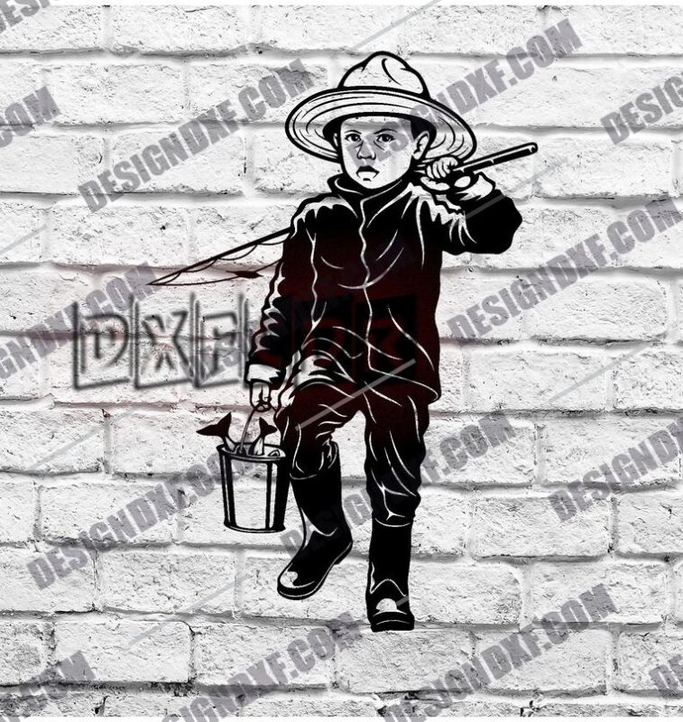 Download Boy Fishing DXF Files