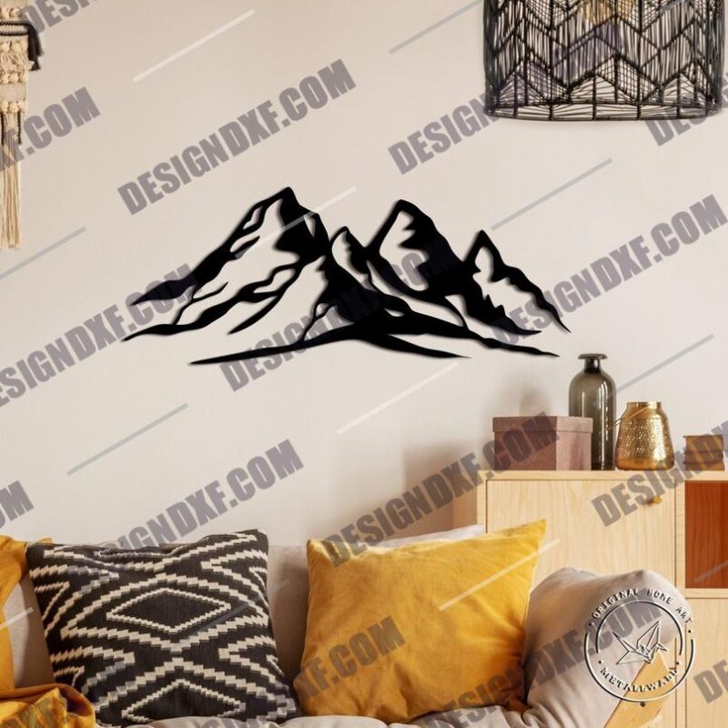 Mountain Scenes DXF Files - CNC Cut Ready