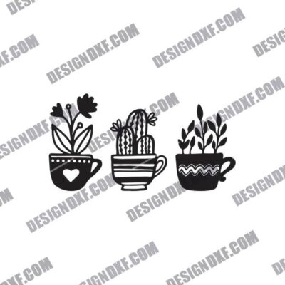 Download Beautiful Cactus DXF Files for CNC Crafting
